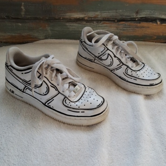 Nike Air Force | Shoes | Nike Air Force Af1 Custom Sketchcartoon 5y ...
